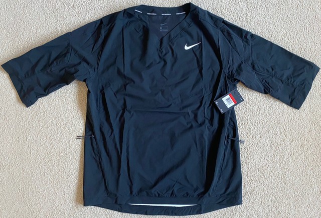 Nike Baseball Batting Cage Jacket 3/4 Sleeve Black B897383 010 Size M ...