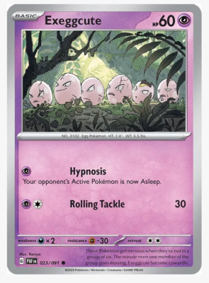 Exeggcute 023/091 - SV: Paldean Fates (PAF) Pokemon TCG English PLAYSET ...