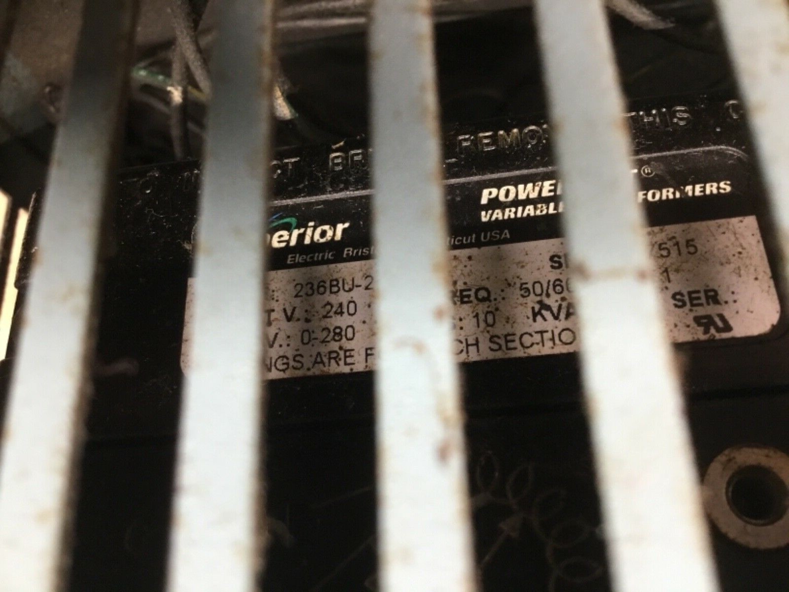 Superior Electric PBA30-N01-2 Powerstat Variable Transformer 1 Phase ...