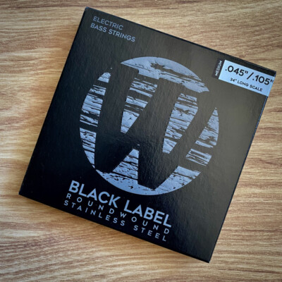 Warwick Black Label Bass Strings 4-String (Long Scale) Set, Medium 045/ ...
