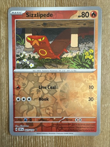 Sizzlipede 027/191 Scarlet & Violet Surging Sparks Pokemon Card Reverse ...