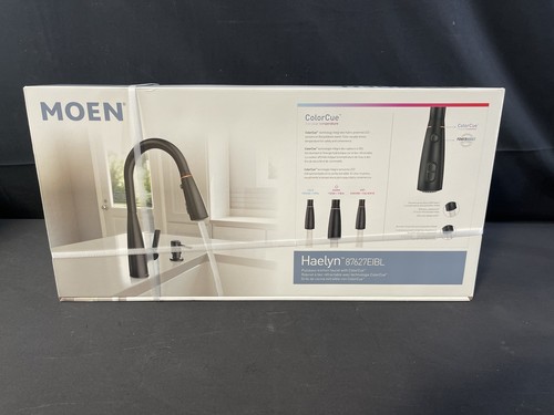 Moen 87627EIBL Haelyn Pull-Down Sprayer Kitchen Faucet Matte Black New ...
