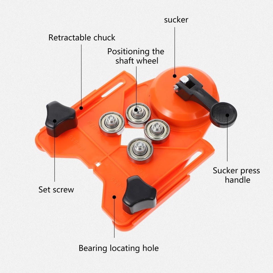 Hole Guide Centering Locator Adjustable Drill Bit Guide with Sucker ...