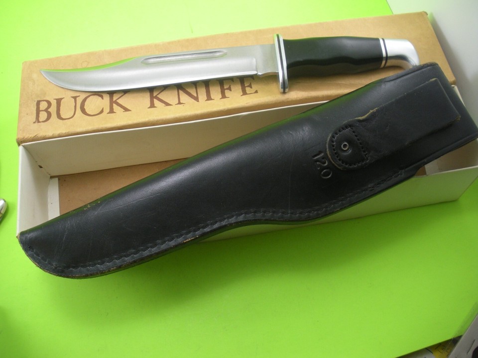 VINTAGE PRE DATE CODE BUCK 120 GENERAL KNIFE USED IN BOX w/ SHEATH | eBay