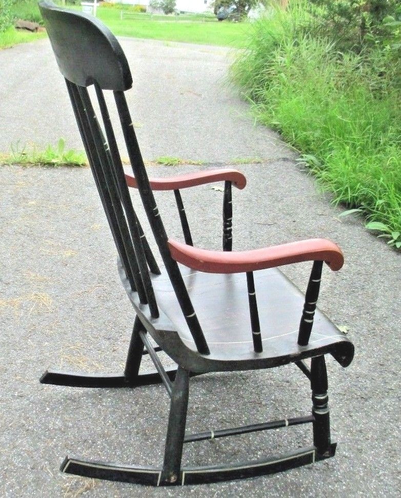 rocking chair SALEM / BOSTON ROCKER decorated stenciling DELIVERY ...