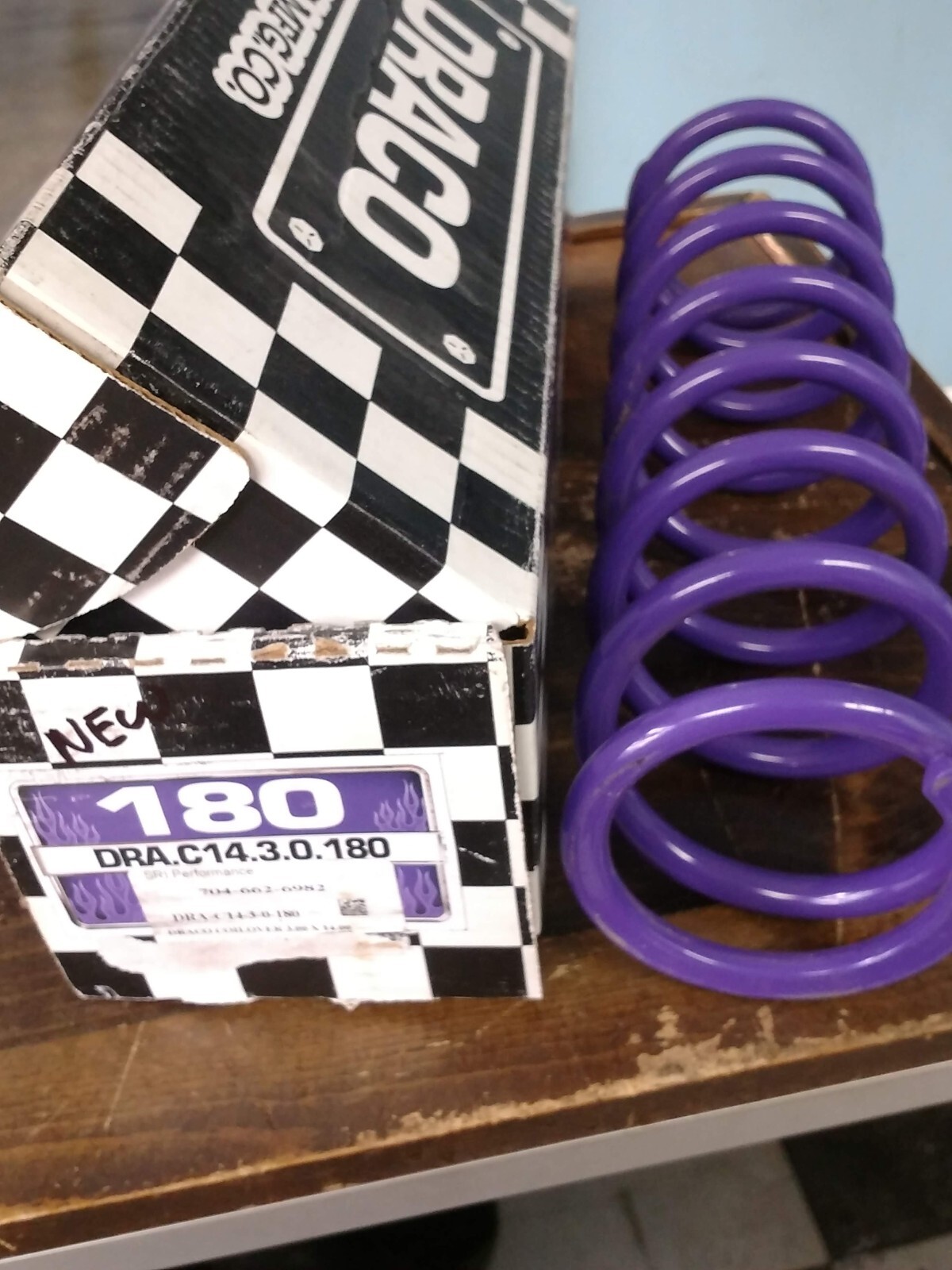 Draco Spring, Coilover, 14.000" Length, 3.000" Diameter, 180 Rate ...