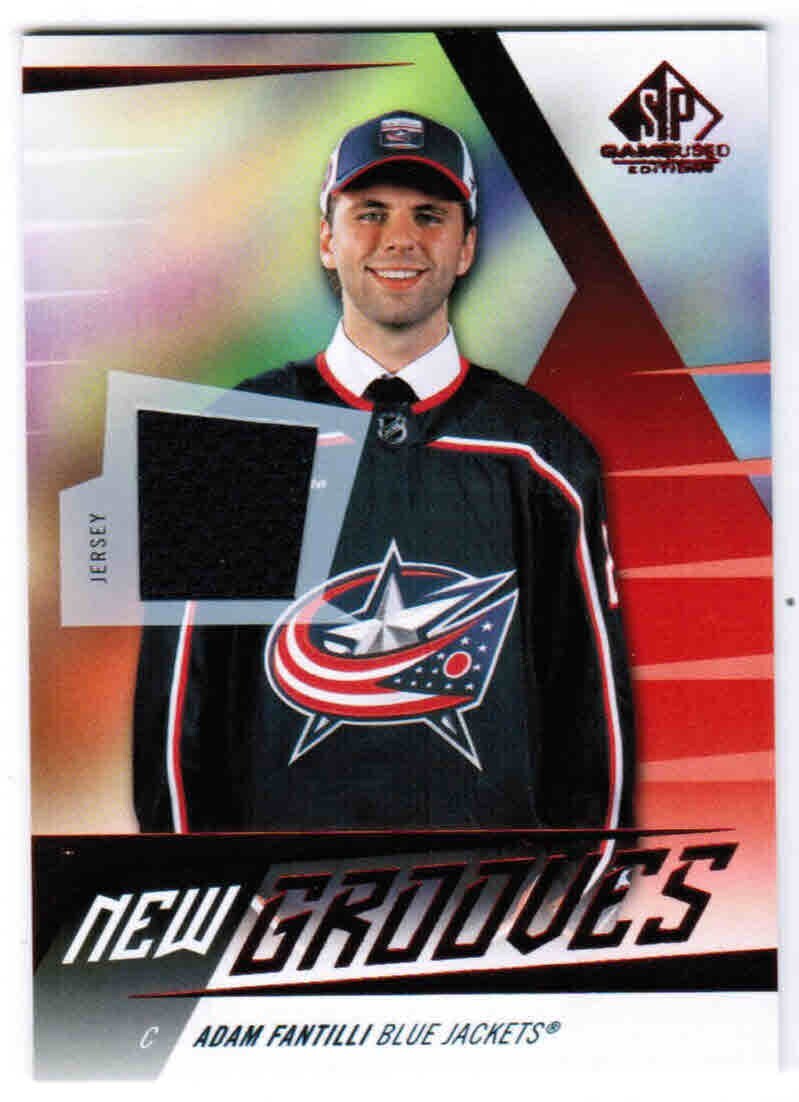 23/24 2023 SP GAME USED ADAM FANTILLI NG-6 NEW GROOVES JERSEY COLUMBUS ...