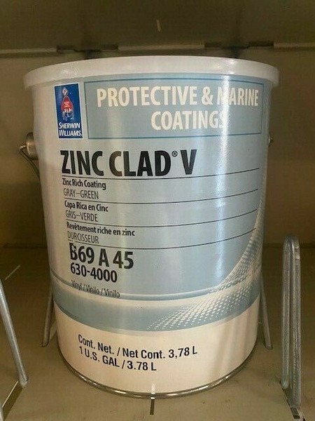 Sherwin Williams Zinc Clad V 4 qt Protective & Marine Coatings - Gray ...