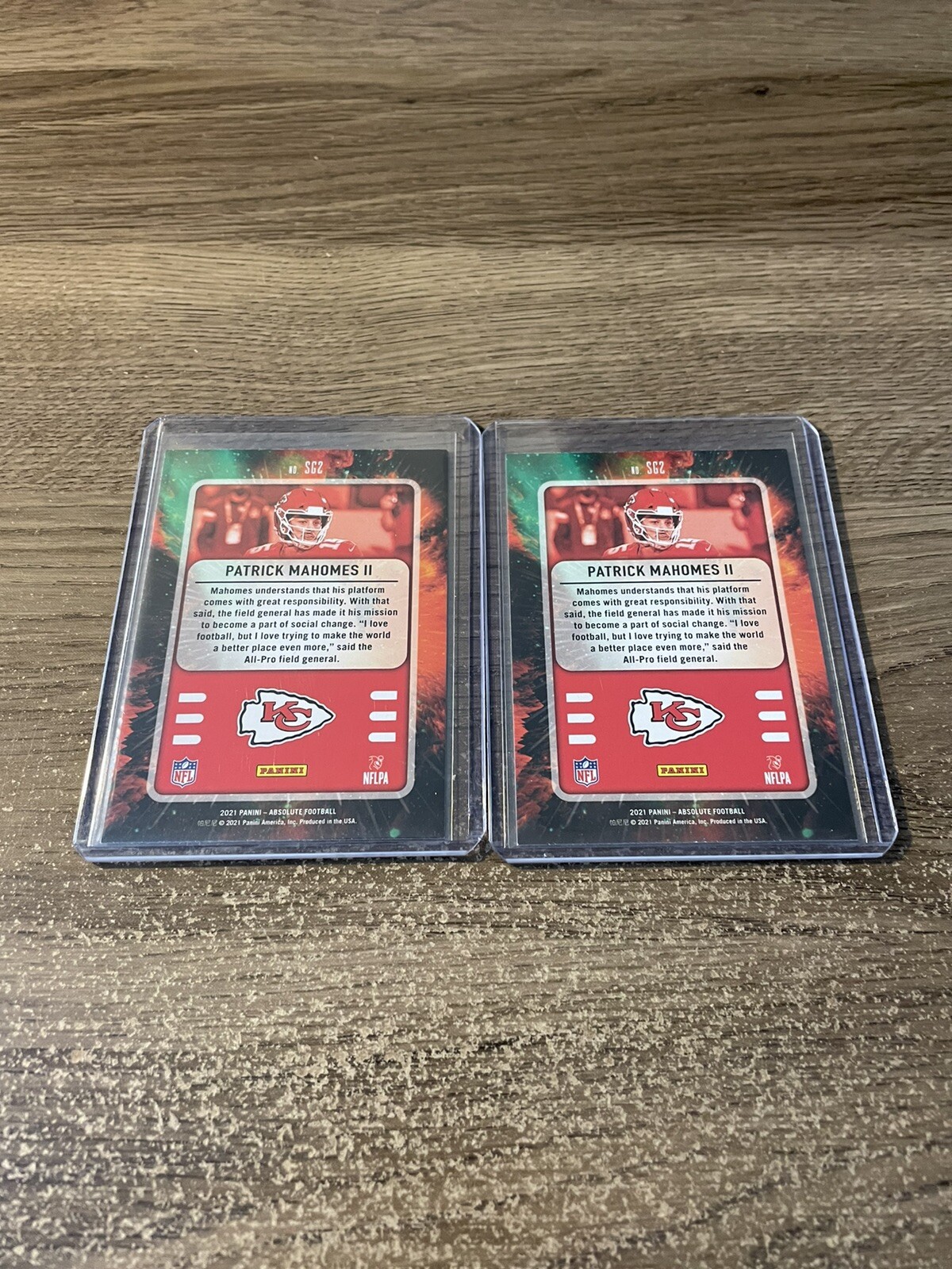 (2) 2021 Absolute Patrick Mahomes Star Gazing #SG2 | eBay