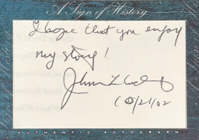 JOHNNIE COCHRAN A Sign of History Custom AUTOGRAPH Signed Card OJ ...