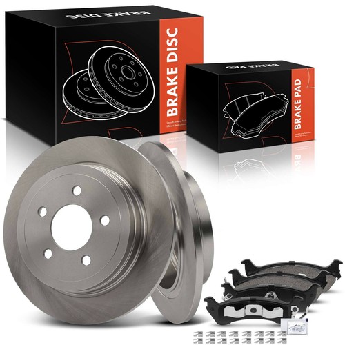 Rear Disc Brake Rotors + Ceramic Brake Pads for Ford Explorer Sport ...