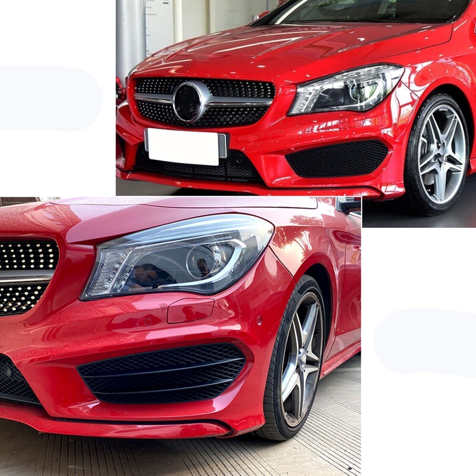 Front Bumper Grille Air Vent Cover For Benz C117 CLA200 220 CLA45 AMG ...