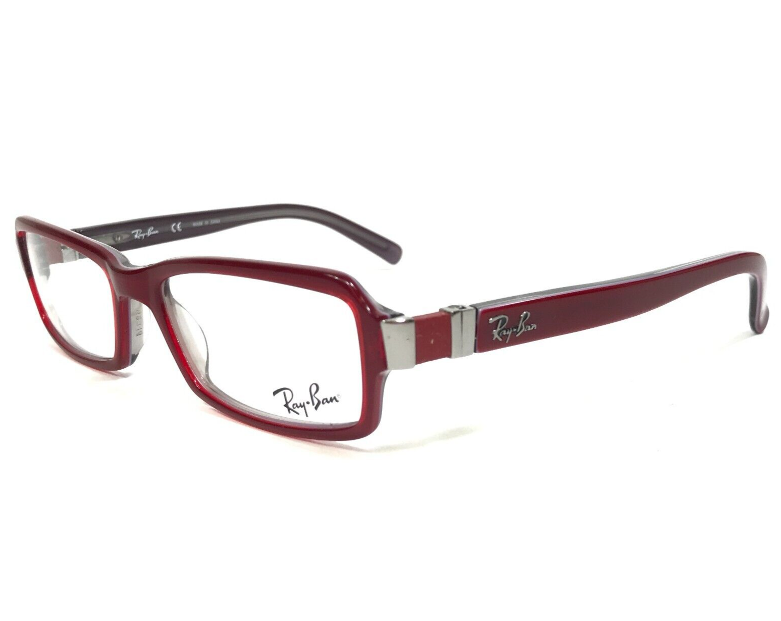 Ray-Ban Eyeglasses Frames RB5133-Q 2189 Gray Red Rectangular Full Rim ...