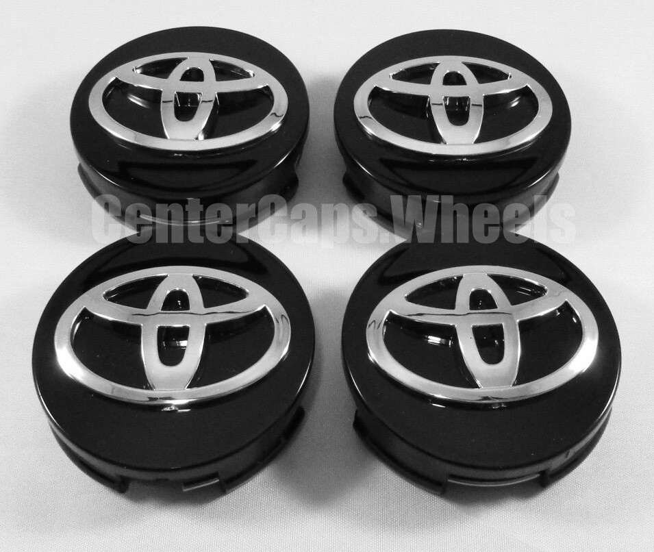 2005-2016 Toyota Black Center Caps 62mm Hub Caps 2.5" FITS: ALL TOYOTA ...