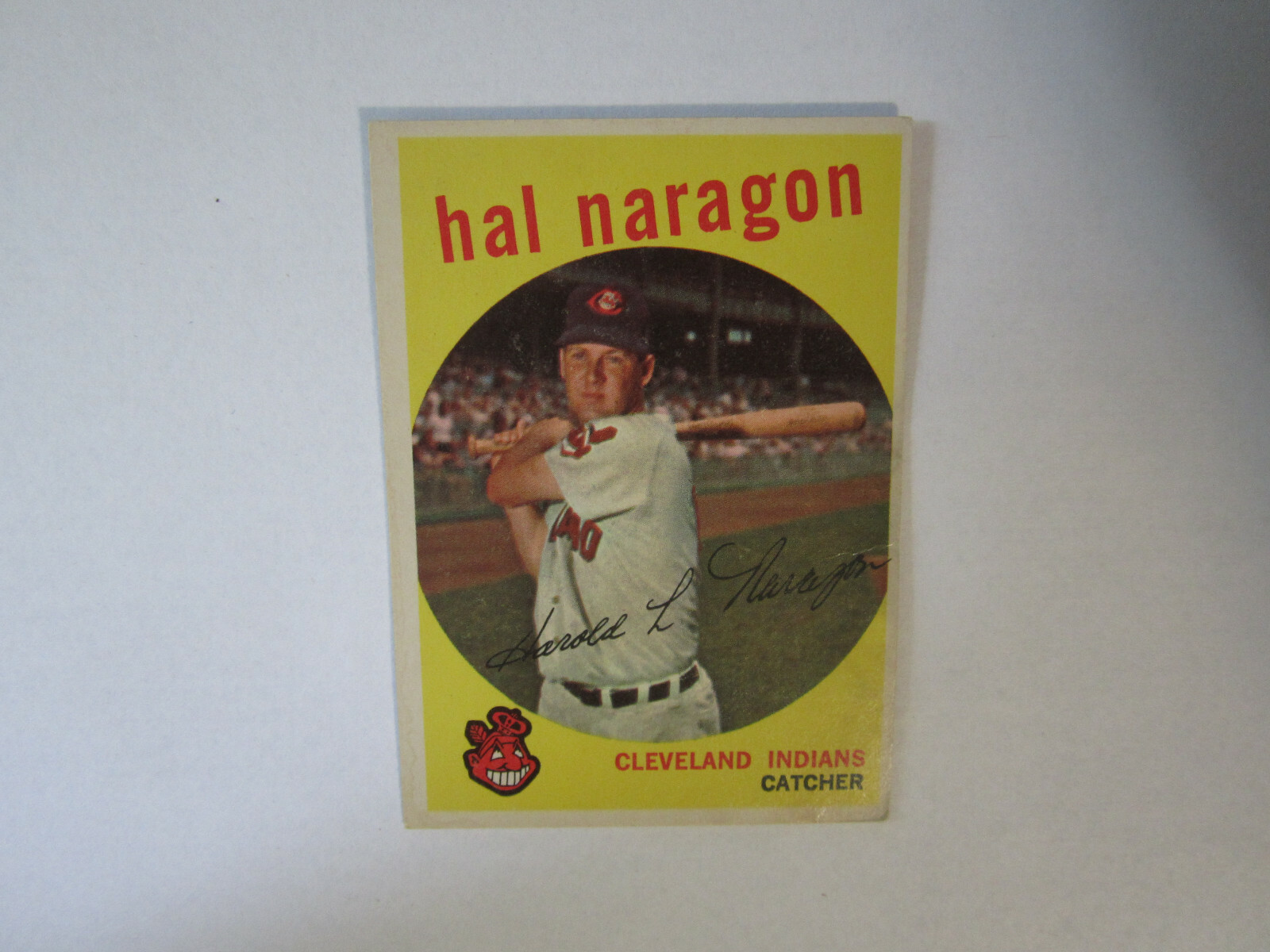 1959 Topps # 376 Hal Naragon Card Cleveland Indians | eBay
