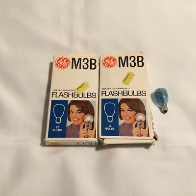 13 Blue Bulbs GE M3B USA Photoflash Blue Unfired Flash Bulbs - Vintage ...