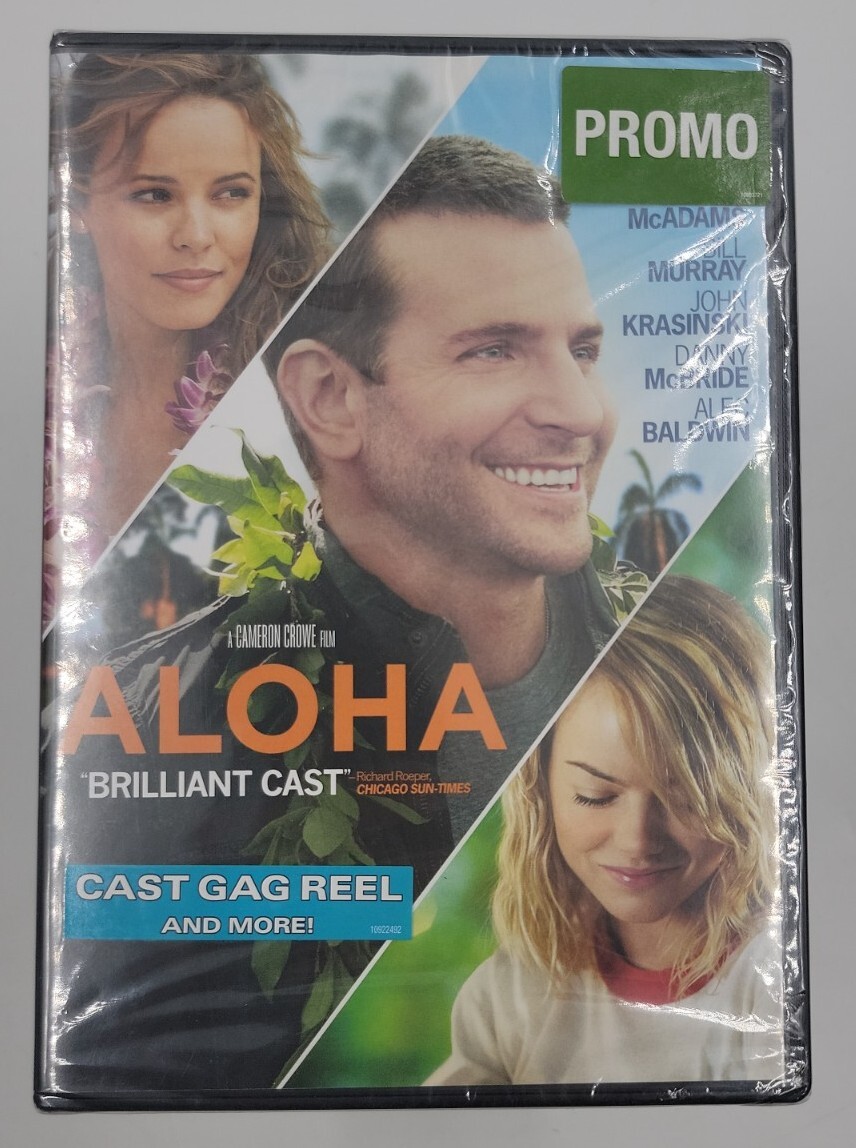 Aloha DVD 2015 RomCom Drama Comedy Romance Bradley Cooper Emma Stone ...