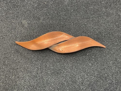 VTG COPPER MODERNIST DESIGN DOUBLE SWOOSH BAR BROOCH | eBay