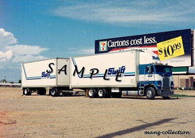 8x10 Orig color semi-truck photo Freightliner SWIFT truck 'n trailer | eBay