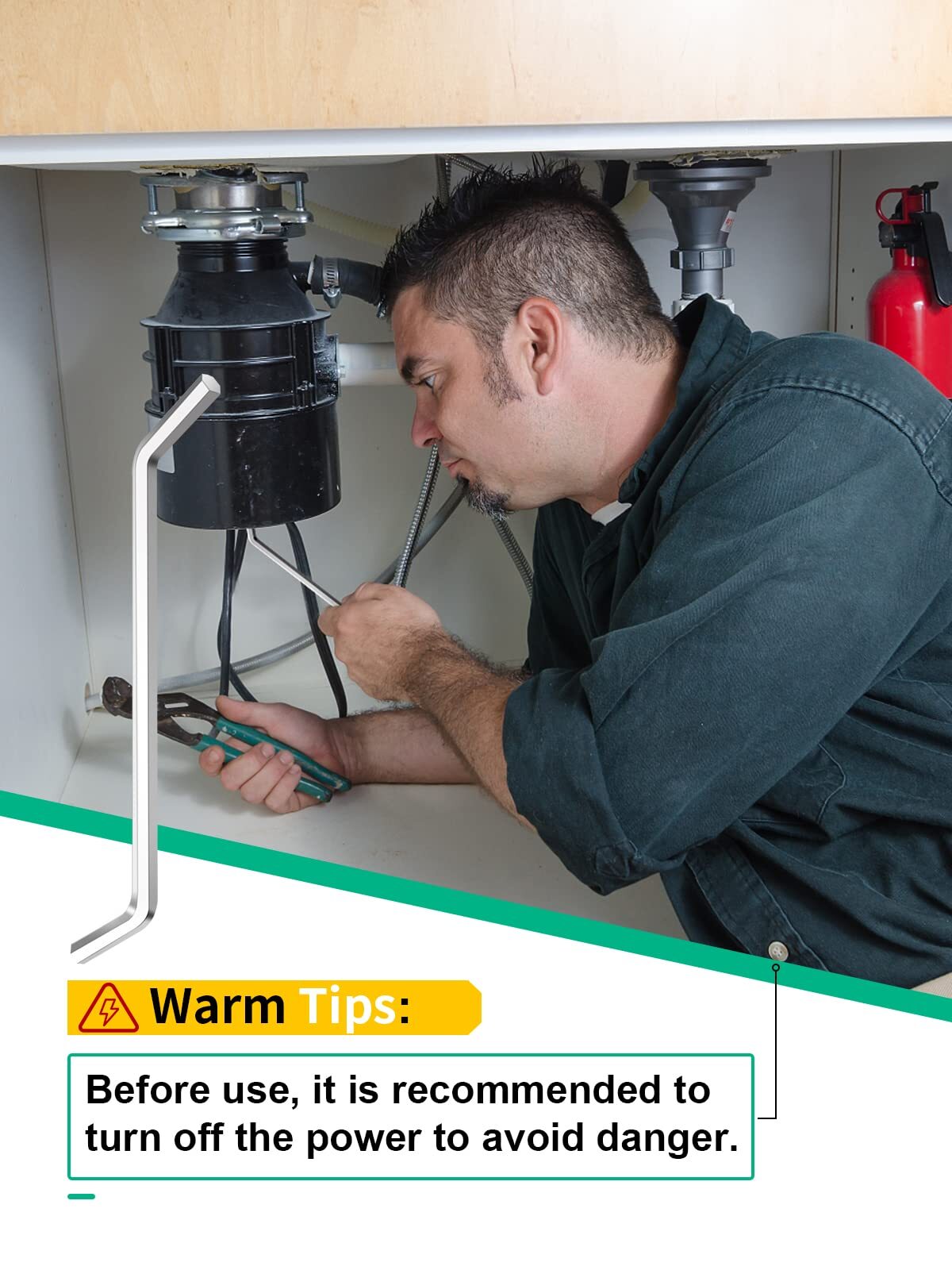 Garbage Disposal Wrench 2pcs Garbage Disposal Allen Wrench Tool For ...