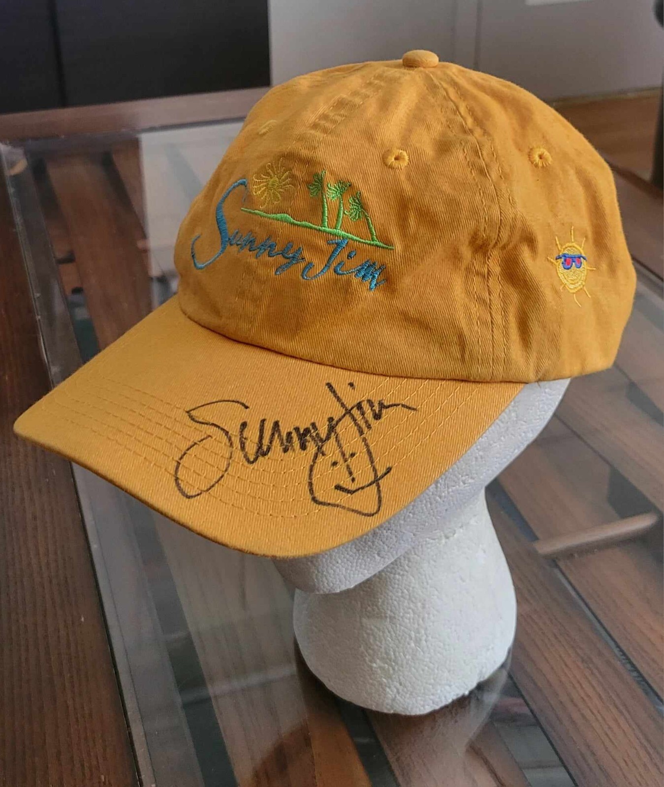 James White Sunny Jim Troprock Orange Twill Logo Autographed Baseball ...