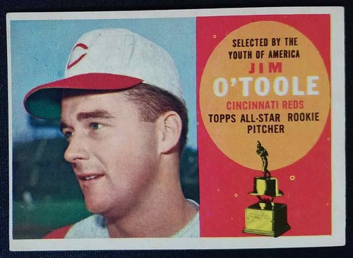1960 Topps #325 Jim O'Toole All Star Rookie Cincinnati Reds EX (surface ...