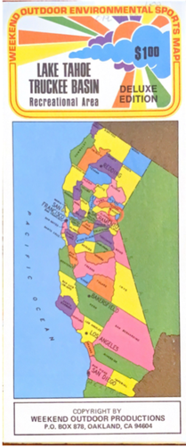 c1960s Lake Tahoe Truckee Basin Map/Donner Resort Brochure Weekend ...