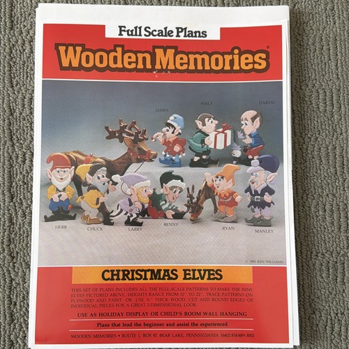 Wooden Memories CHRISTMAS ELVES Full Scale Plans NEW | eBay