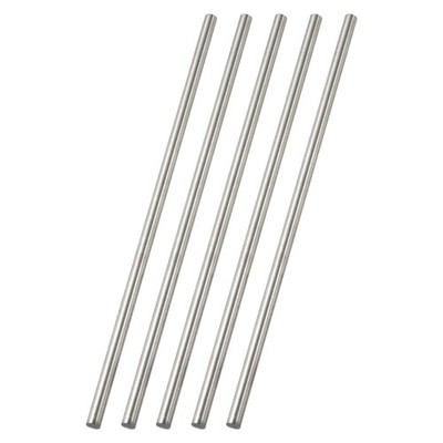 5Pcs 316 Stainless Steel Round Rod Bar, 5x400mm Silver Solid Shaft Rods ...