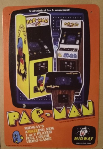 Pac-Man metal hanging wall sign | eBay