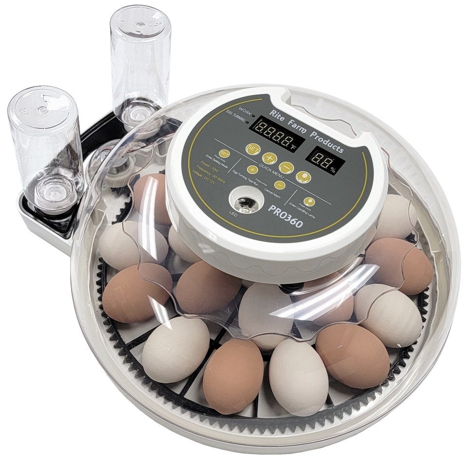 PRO 360 RITE FARM PRODUCTS 21 EGG CHICKEN INCUBATOR & HATCHER & 2 ...