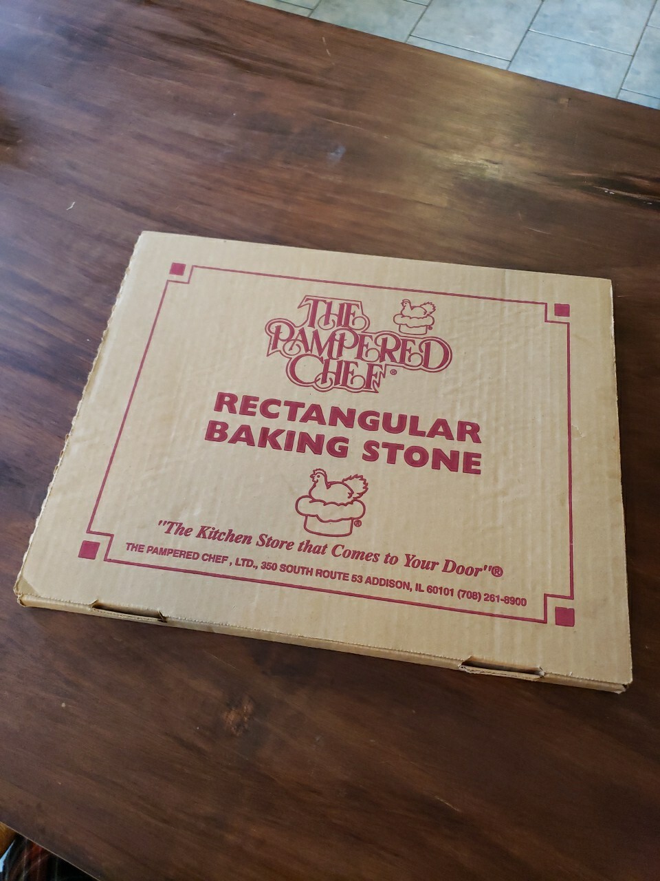 PAMPERED CHEF 1350 STONEWARE RECTANGLE BAKING STONE PIZZA 12X15 COOKIE ...