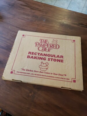 PAMPERED CHEF 1350 STONEWARE RECTANGLE BAKING STONE PIZZA 12X15 COOKIE ...