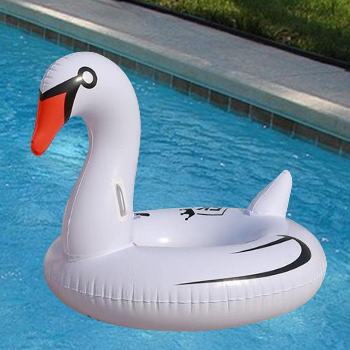 Inflatable Swan Pool Float Ridiculous Inflatable Swan Thing | David