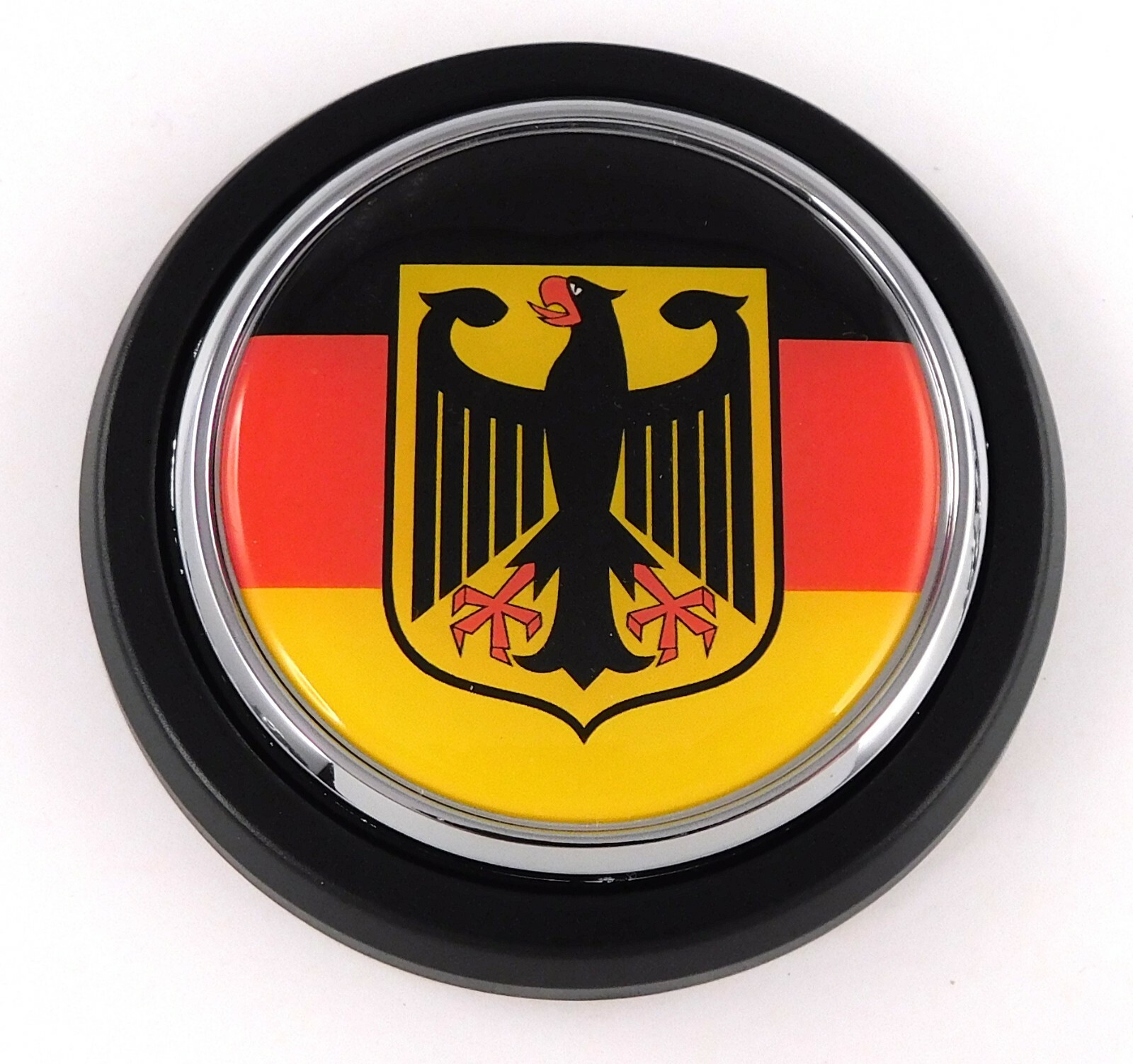 Germany German flag Car Truck Black Round Grill Badge 3.5 grille chrome ...