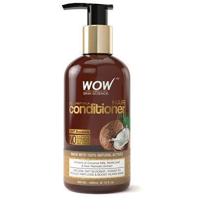 WOW Skin Science Coconut Milk Conditioner For Dry/Frizzy Hair Fall ...