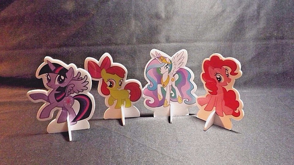 MY LITTLE PONY BOARD GAME PIECES - 4 CARDBOARD PONIES - GAME NAME ...