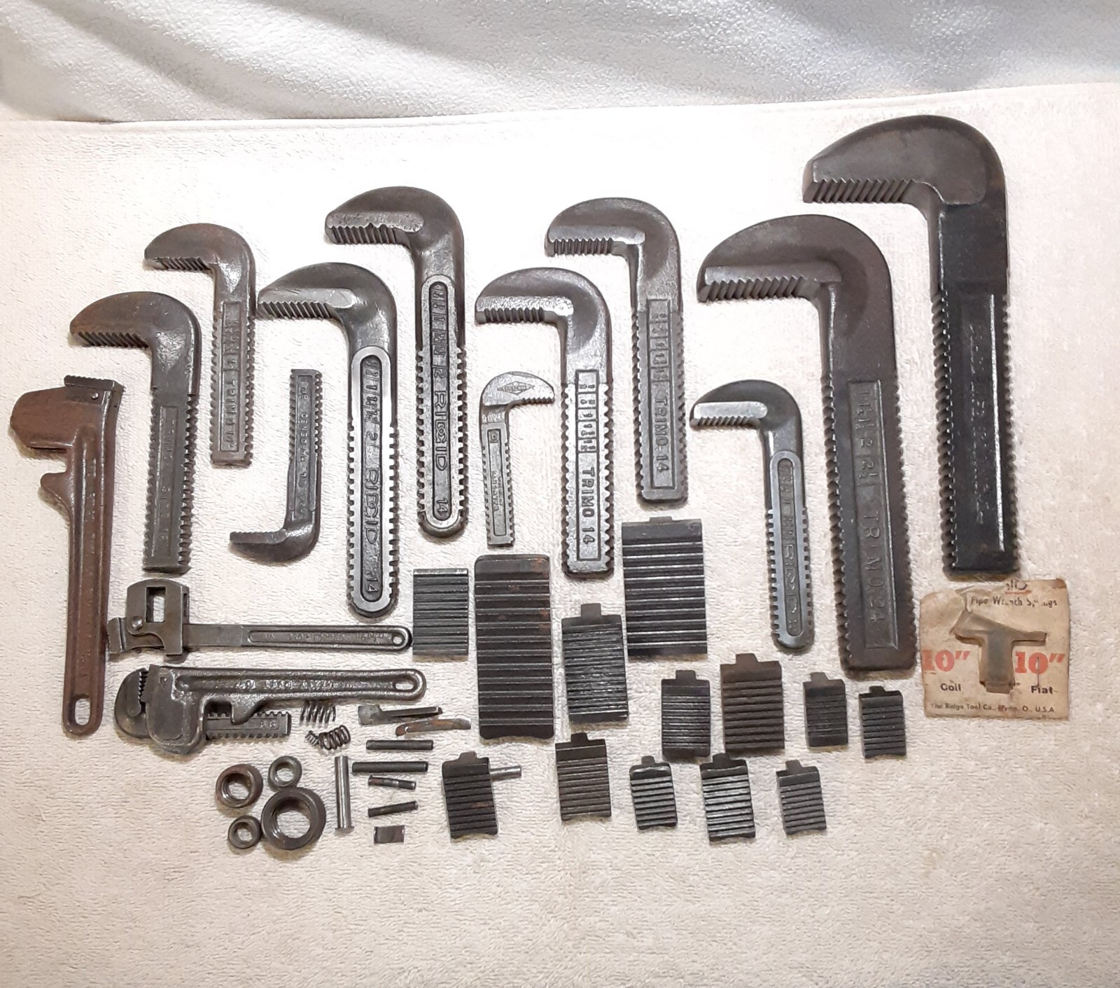 Mixed Lot Pipe Wrench Parts Jaw Heel Jaw RIDGID TRIMO PROTO USHCO ...