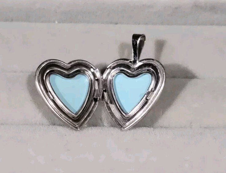 I Love you Locket Heart Pink Flower Sterling Silver 925 Pendant. | eBay