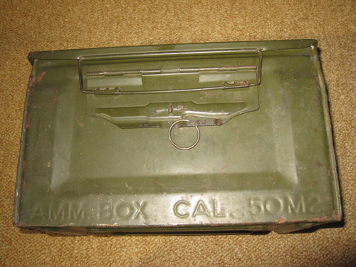 Empty Vintage STEEL 50 CAL M2 US Ammo Box / Can Military Ammunition AMM ...