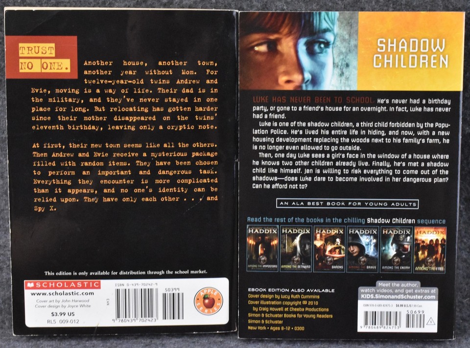 Children's Mystery/Fantasy Paperback Book Lot of 7 Haddix Guardians of ...