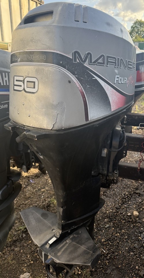 50HP MARINER Power Trim Long Shaft 4 Stroke CARB OUTBOARD for SPARES ...