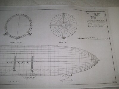 USS AKRON airship ship plan | eBay