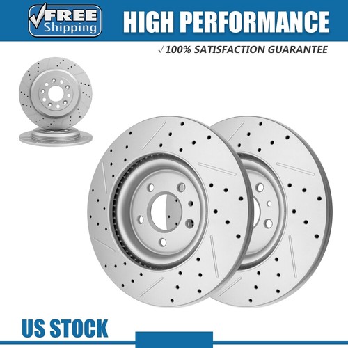 Front & Rear Drilled Brake Rotors For Ford Explorer Flex Taurus Lincoln ...