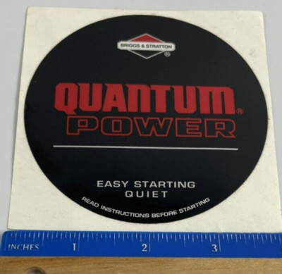 NOS Briggs & Stratton OEM Quantum Power Decal - Easy Starting Quiet | eBay