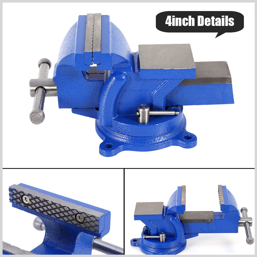 4" HEAVY DUTY WORK BENCH VICE VISE WORKSHOP CLAMP ENGINEER JAW SWIVEL ...