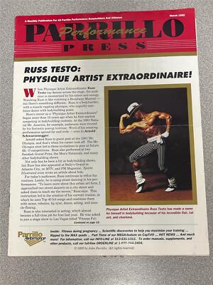 John Parillo PERFORMANCE PRESS bodybuilding booklet RUSS TESTO 3-92 | eBay