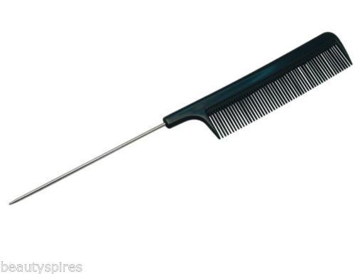 Hairdressers/Barbers Black Metal Pin Tail Comb/FINE TOOTHED COMB | eBay UK