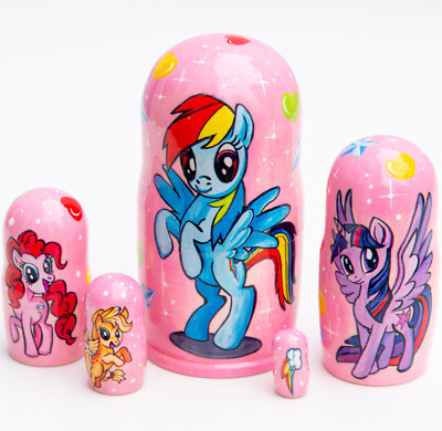 Little Pony Nesting Dolls 4" Kids Room Decor, Kids Gift, Wooden toys ...