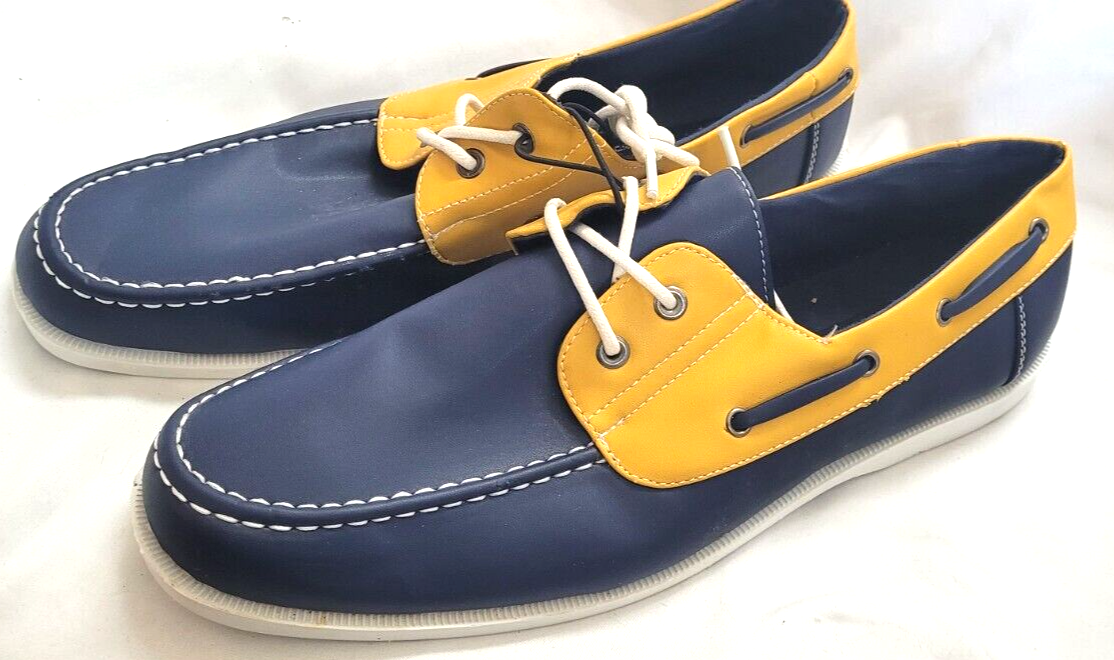 Tim Evans England Loafers Oxfords Boat Shoes Size 13 Two Tone Yellow ...